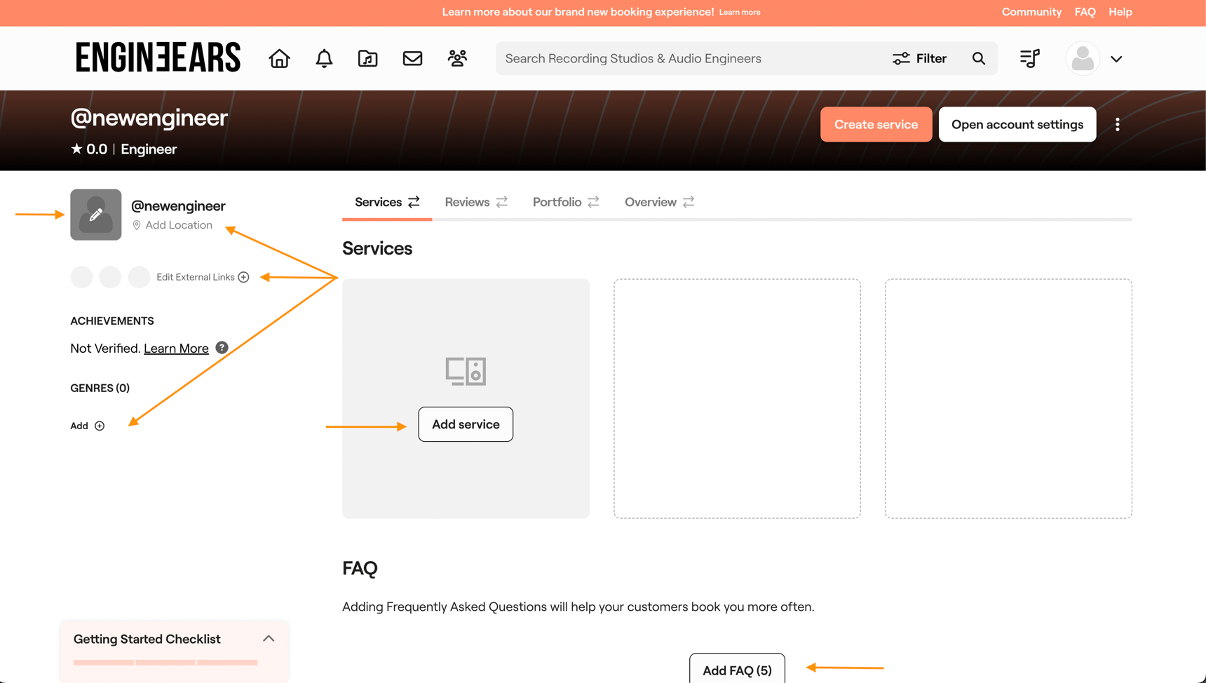 How do I edit my EngineEars profile as an Engineer?