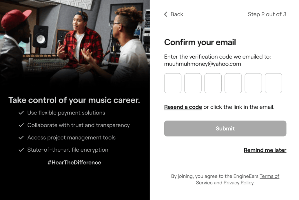 How do I verify my email address?