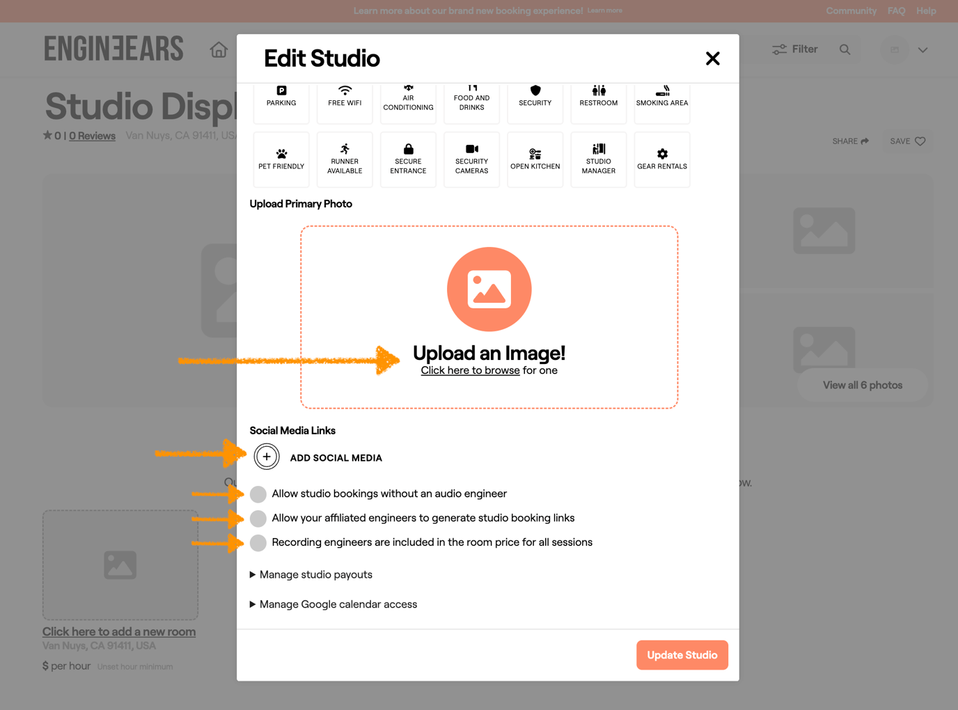 How to Complete Your Studio Profile